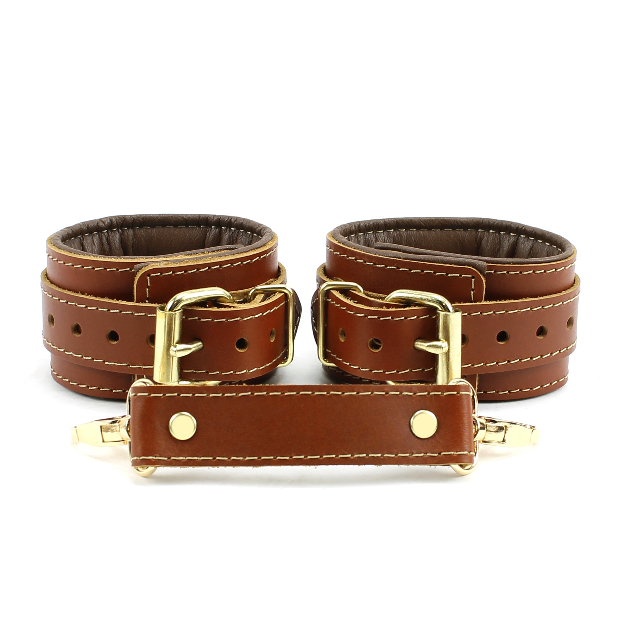 Finn Luxury Leather Wrist Ankle Cuffs Restraints Connector Hogtie ...