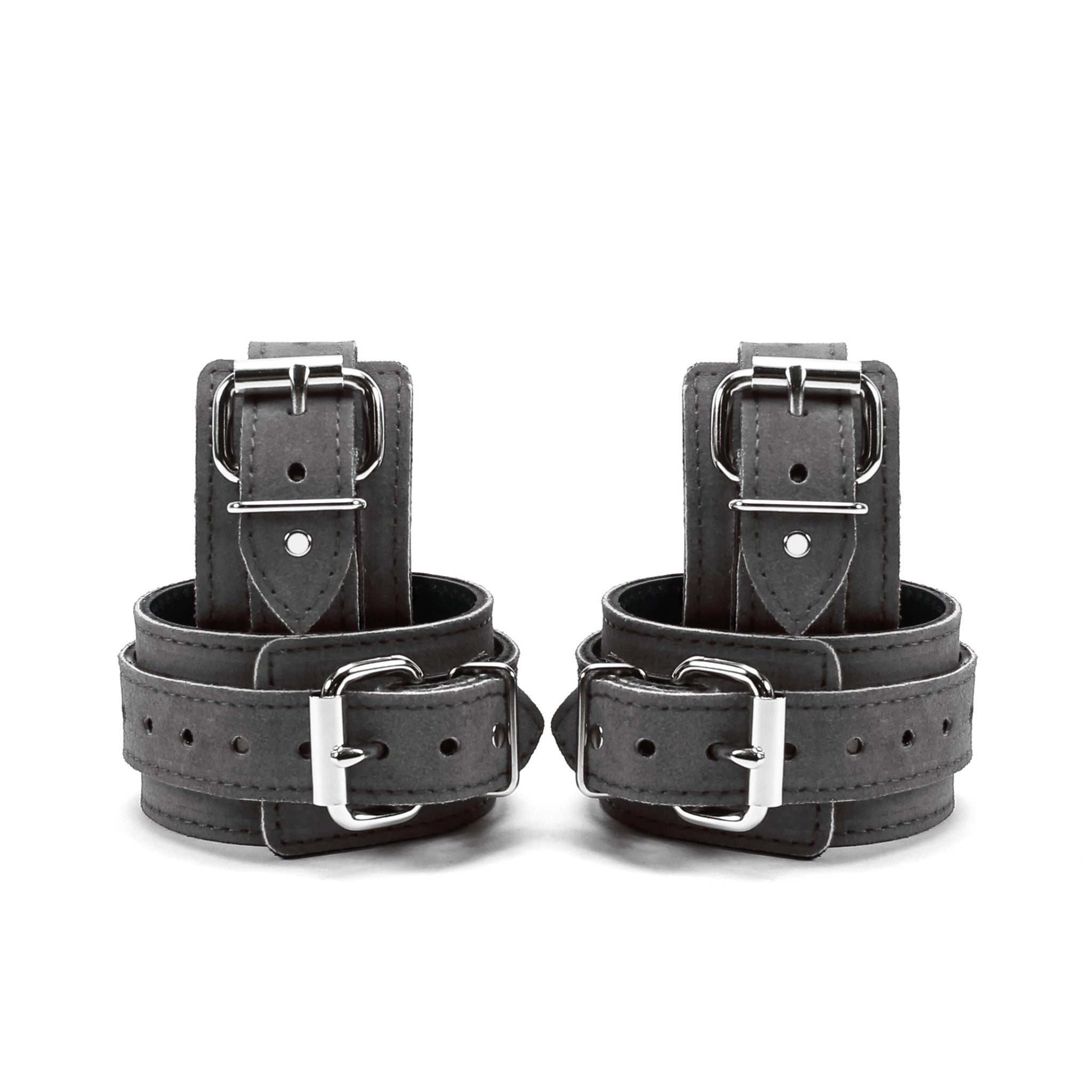 Lena Luxury Suede Bondage Cuff Set 2-Inch | ODDO Leather - Oddo Leather
